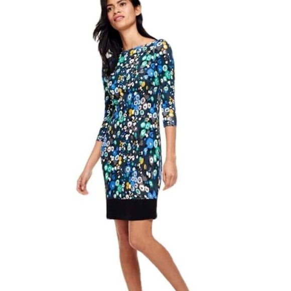 Boden | Dresses | Boden Multicolor Abstract Floral Dress Casual Mini ...